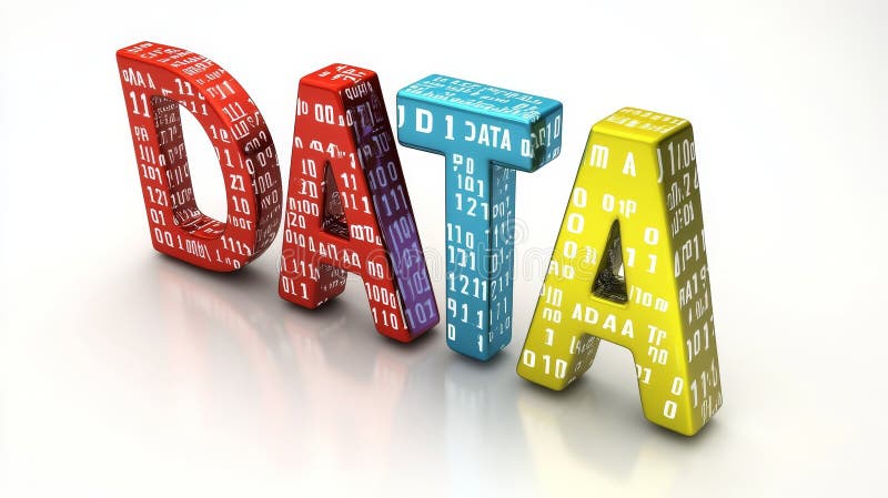 Vibrant Data Representation with Digital Binary Code Letters Technology Concepts and AI Visuals ...