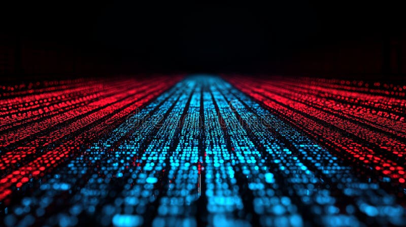 Vibrant Data Streams with Optical Illusion Effect Stock Illustration ...