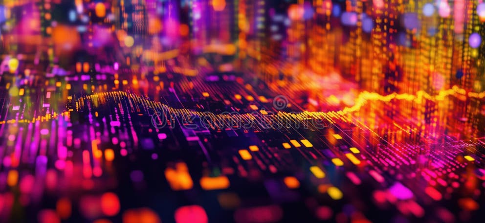 Vibrant Data Visualization with Colorful Patterns and Graphs ...