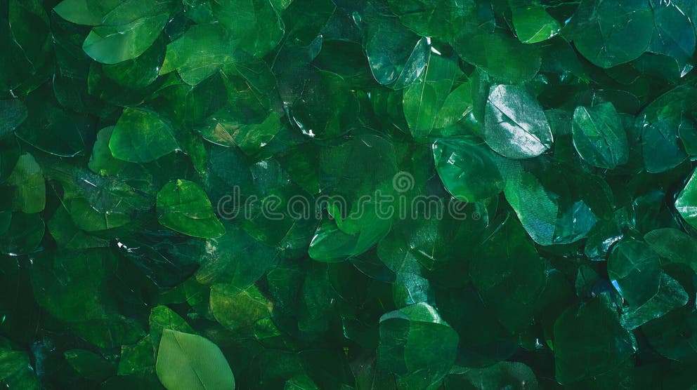 Vibrant Deep Forest Lime Green Leaves with Glossy Texture Stock ...