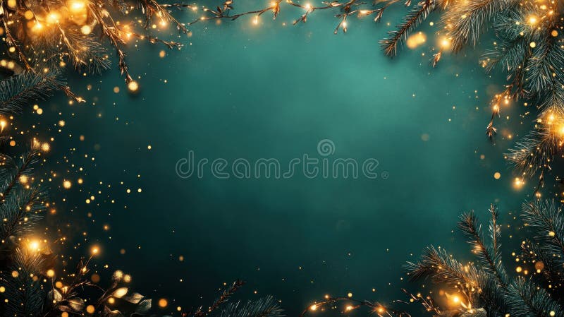 Vibrant Deep Indigo Banner with Neon Yellow Bokeh Frame Stock ...