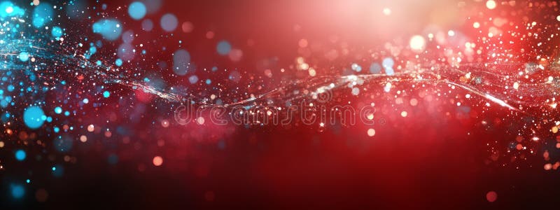 Vibrant Deep Indigo Banner with Neon Yellow Bokeh Frame Stock ...