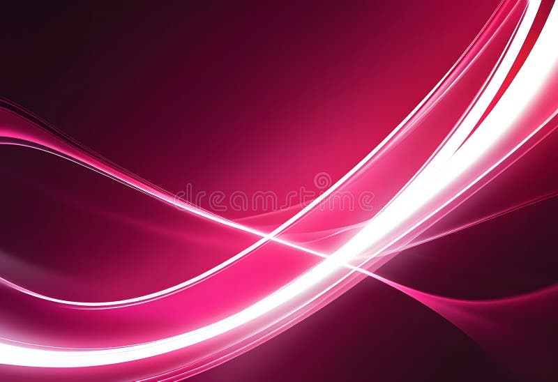 A Vibrant Deep Pink Background with Delicate Curves and Glowing White ...