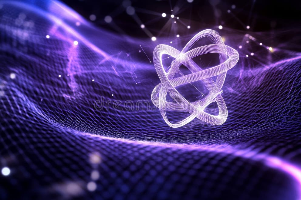 Vibrant Depiction of Atomic Composition Featuring Complex Designs and ...