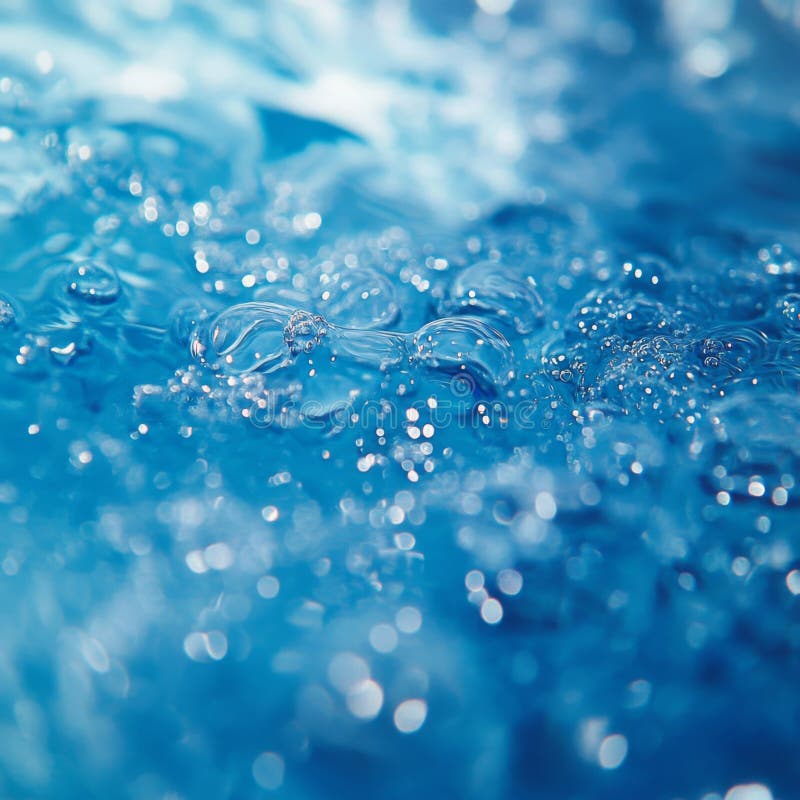 Vibrant Blue Water Bubbles Capturing Movement Light Stock Photos - Free ...