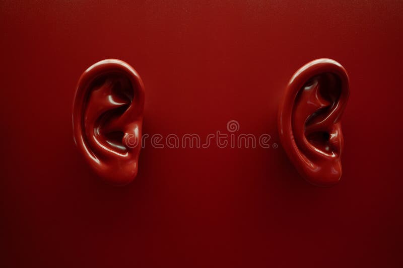 The Striking Image Features Red Ears Prominently Displayed Against a ...