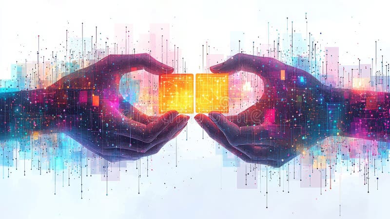 A Vibrant Depiction of Human and Artificial Intelligence Synergy in ...