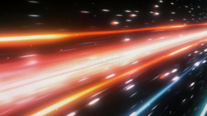 A Vibrant Depiction of Light Streaks, Suggesting Speed and Motion in a ...