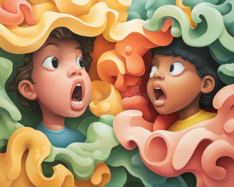 Vibrant Depiction of Stuttering-focused Exercises Forming Dynamic ...