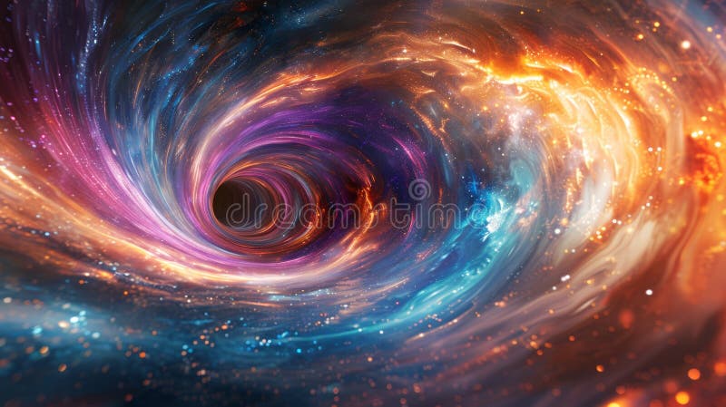 Vibrant Depiction of Wormhole Bending Space and Time in Abstract Form ...