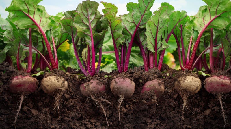 Vibrant Depths: the Growth of Beetroot Stock Illustration ...