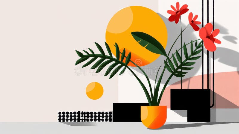 A Vibrant Design Fusing Shapes, Letters, and Patterns, All Framed by ...