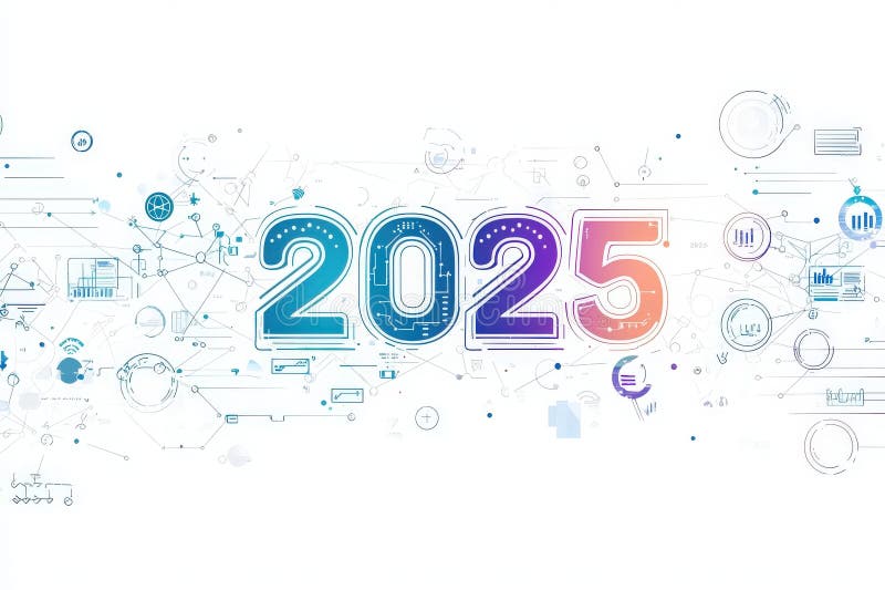 Future Technologies and Innovations Represented by the Year 2025 with ...