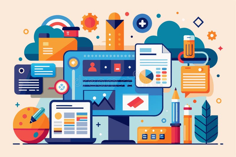 A Vibrant Design Showcasing a Customizable Newsletter Layout with ...