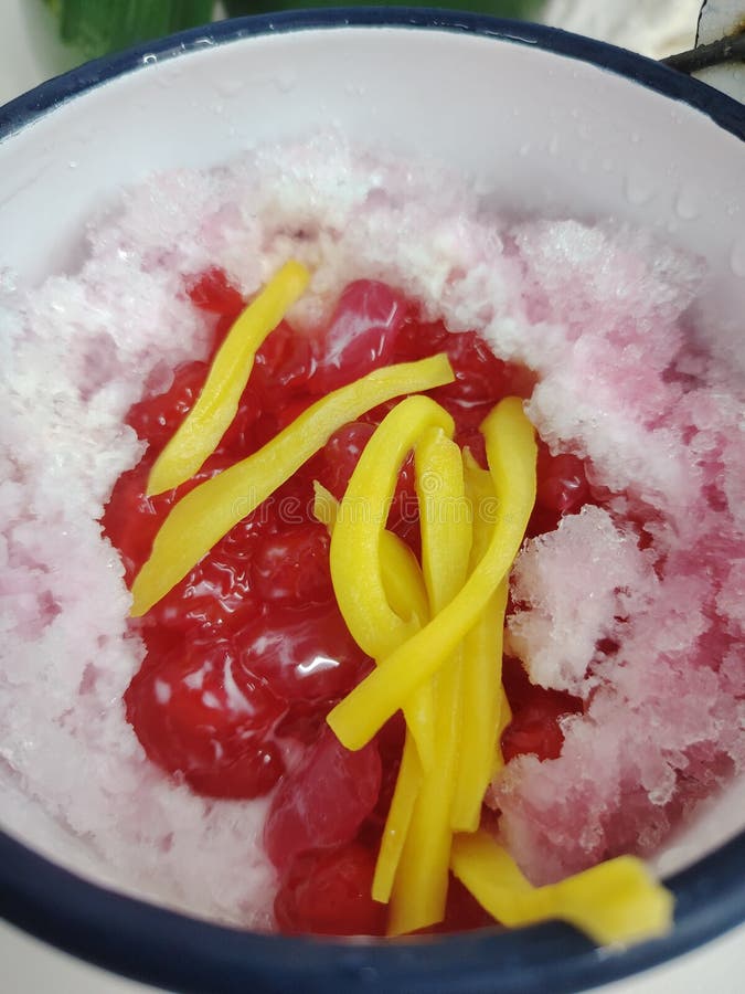 Thai dessert call red ruby stock photo. Image of topped - 350122890