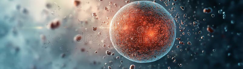 A Vibrant and Detailed Depiction of a Glowing Atom Surrounded by ...