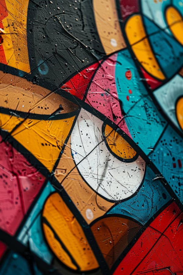 Vibrant and Detailed Graffiti Artwork Showcasing Dynamic Shapes and ...