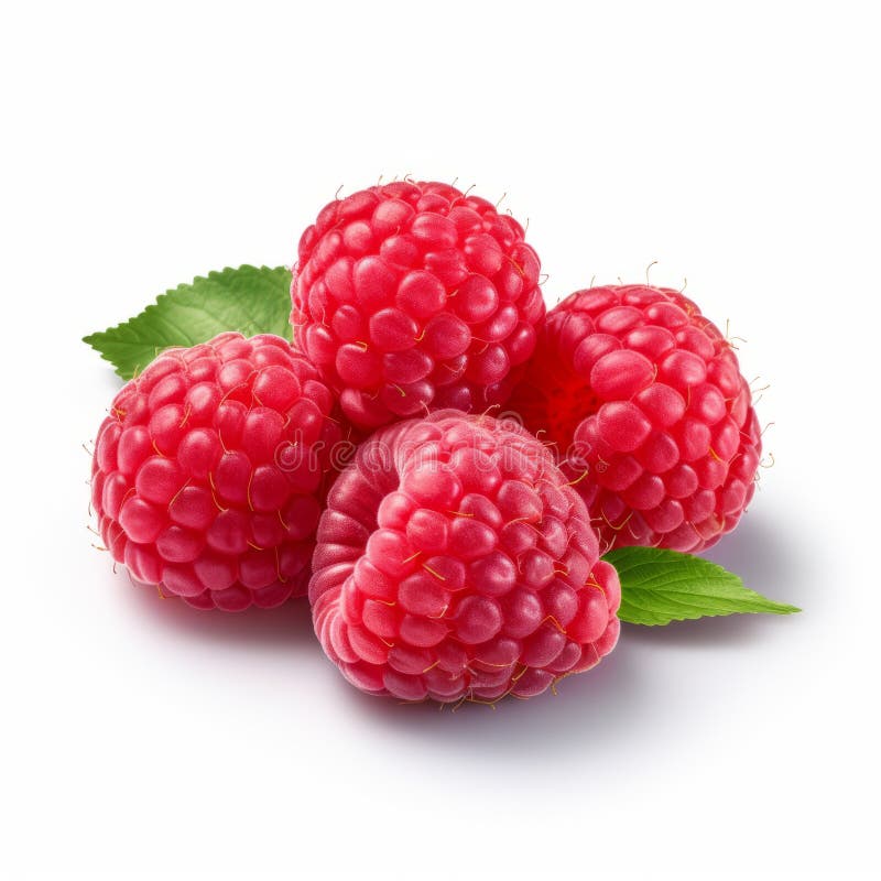 Vibrant Raspberry Artwork on White Background Stock Illustration ...
