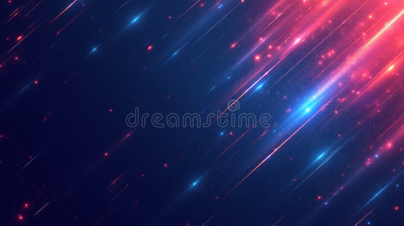 Vibrant, Diagonal Light Trails in a Starry, Celestial Landscape Stock ...