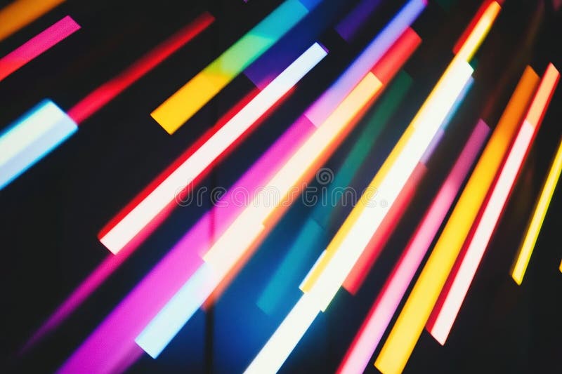 Vibrant Diagonal Neon Lights Black Background Stock Photos - Free ...