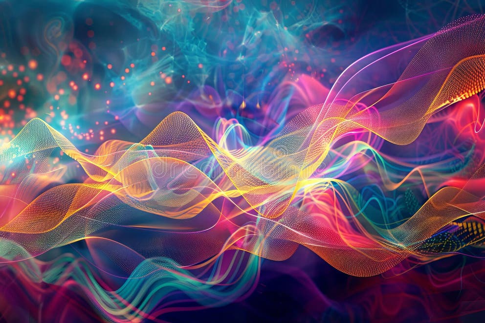 Vibrant Digital Art Depicting the Rhythmic Patterns of Sound Waves ...