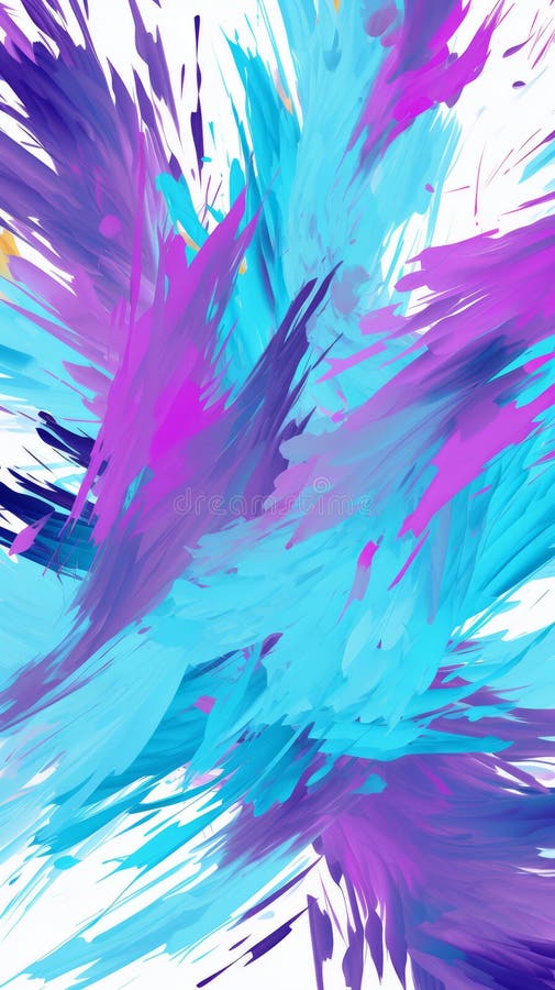 Vibrant Digital Art Explosion of Colorful Strokes for Dynamic ...