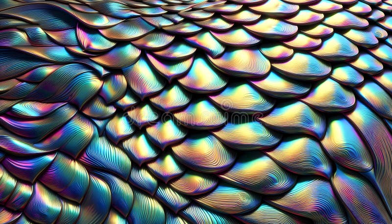 A Holographic 3D Texture Resembling Iridescent Scales Stock ...