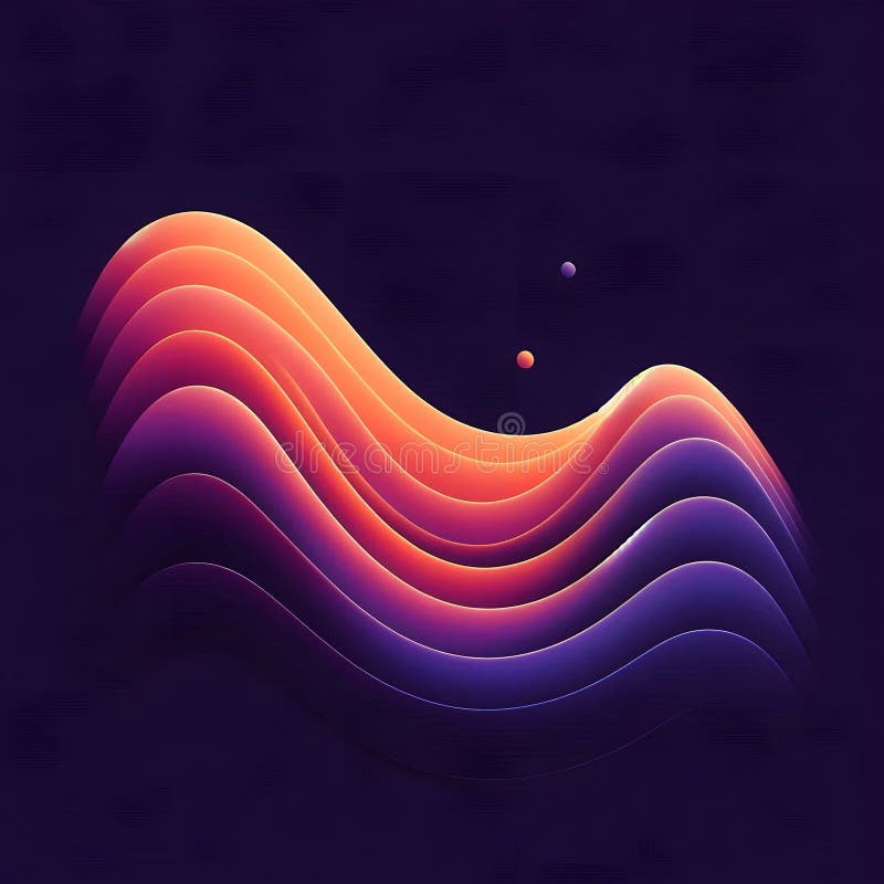 Abstract Purple Wave Pattern Modern Flow Design with Dynamic Movement ...