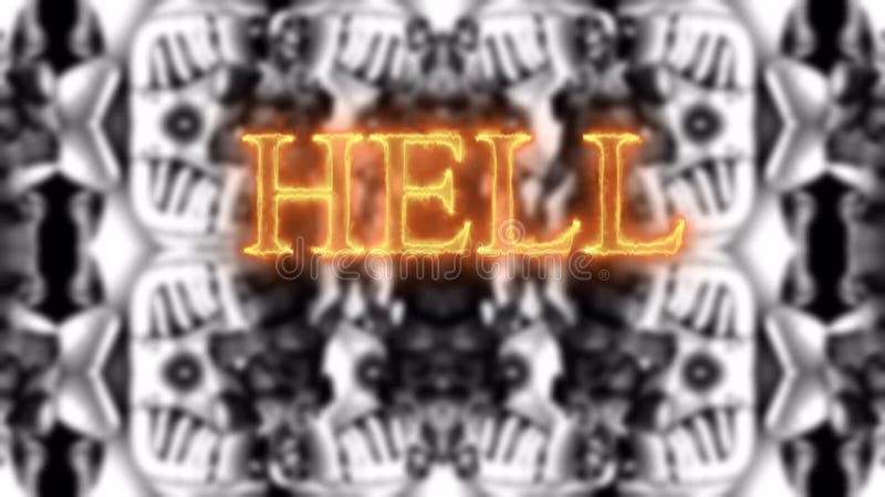 Animation - Abstract Horror Themed Artwork with Fiery Text HELL Stock ...