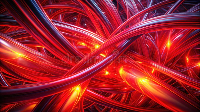 Dynamic Red Interlaced Lines a Captivating Visual Art Piece for Music ...