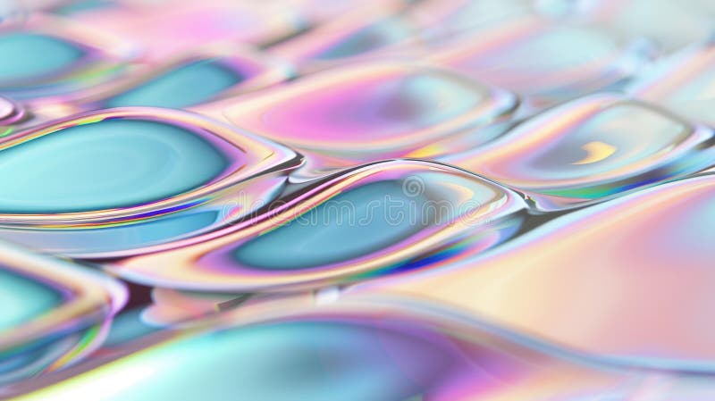 Vibrant Digital Background with Holographic Iridescent Effect and ...