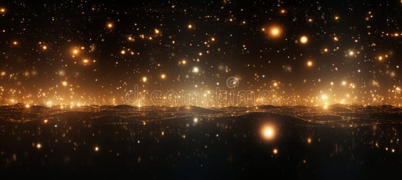 Vibrant Digital Black Particle Wave with Illuminated Shining Dots Stars ...
