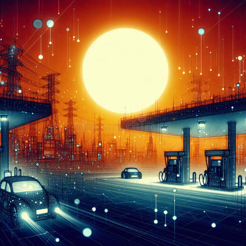 A Vibrant Digital Cityscape, Illuminated by a Glowing Orb Stock ... A Vibrant Digital Cityscape, Illuminated by a Glowing Orb Stock ...