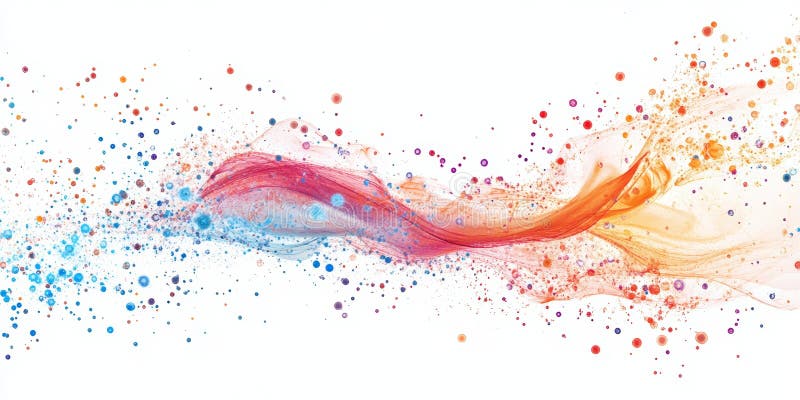 Vibrant Digital Data Flow Visualization with Colorful Splashes and ...