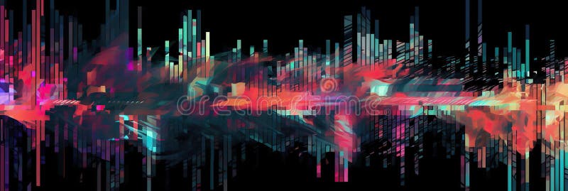 A Vibrant, Digital Glitch Effect with Pixelated and Distorted Elements ...