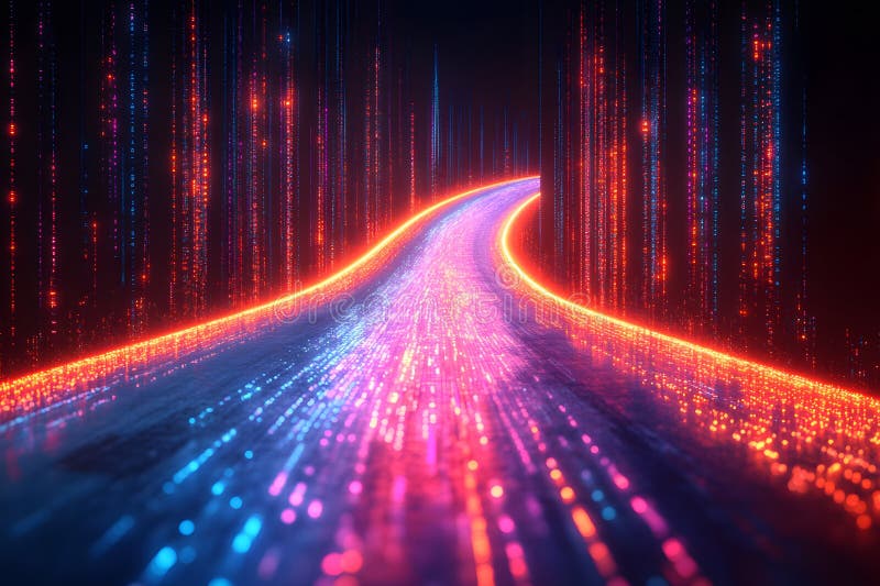 Futuristic Digital Highway - Abstract Concept for Technology and ...