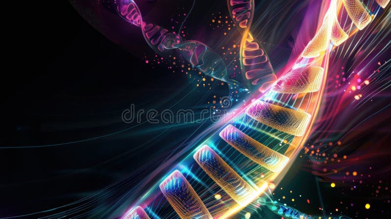 Abstract Colorful Dna Art Genetic Code Image Stock Photos - Free ...