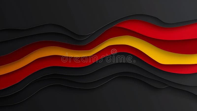 Vibrant Digital Illustration Featuring a Wavy Paper Background in the ...