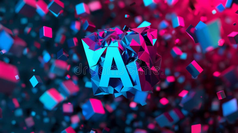 A Vibrant, Digital Illustration of Floating Letters and Numbers ...