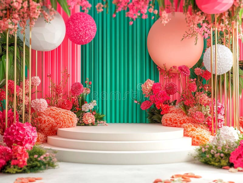 Vibrant Digital Illustration, Likely for Event Backdrop or Design ...