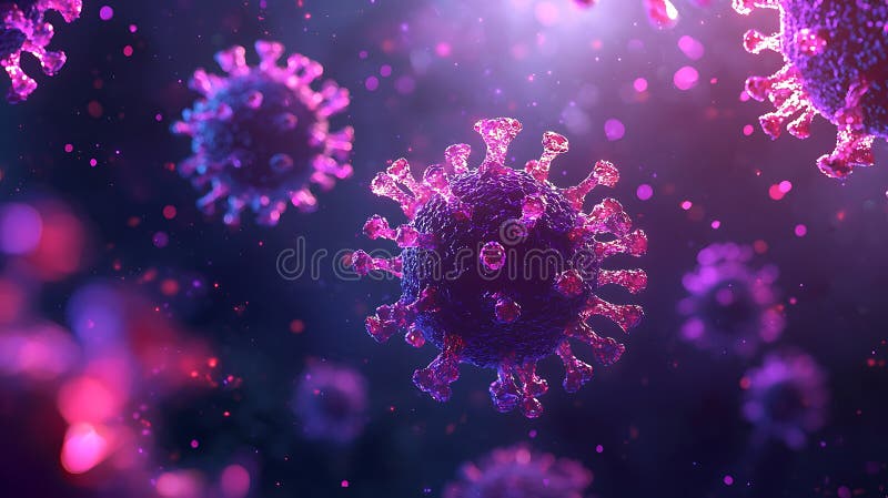Colorful and Detailed Visualization of Viral Particles in a Scientific ...