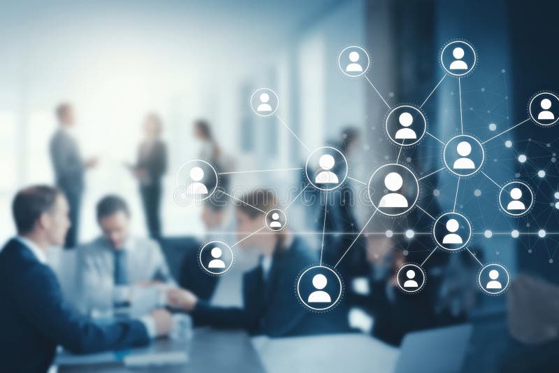 Stylized People Icons Representing Collaboration in Modern Office Stock ...