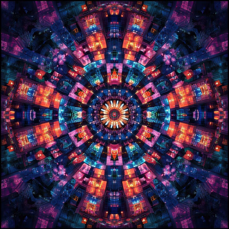 Digital Kaleidoscope Professional Pattern Vector Artistry Stock Vector ...