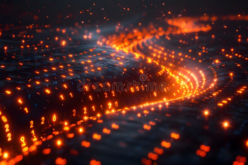 Futuristic Digital Landscape with Glowing Binary Code for Tech Design ... Futuristic Digital Landscape with Glowing Binary Code for Tech Design ...