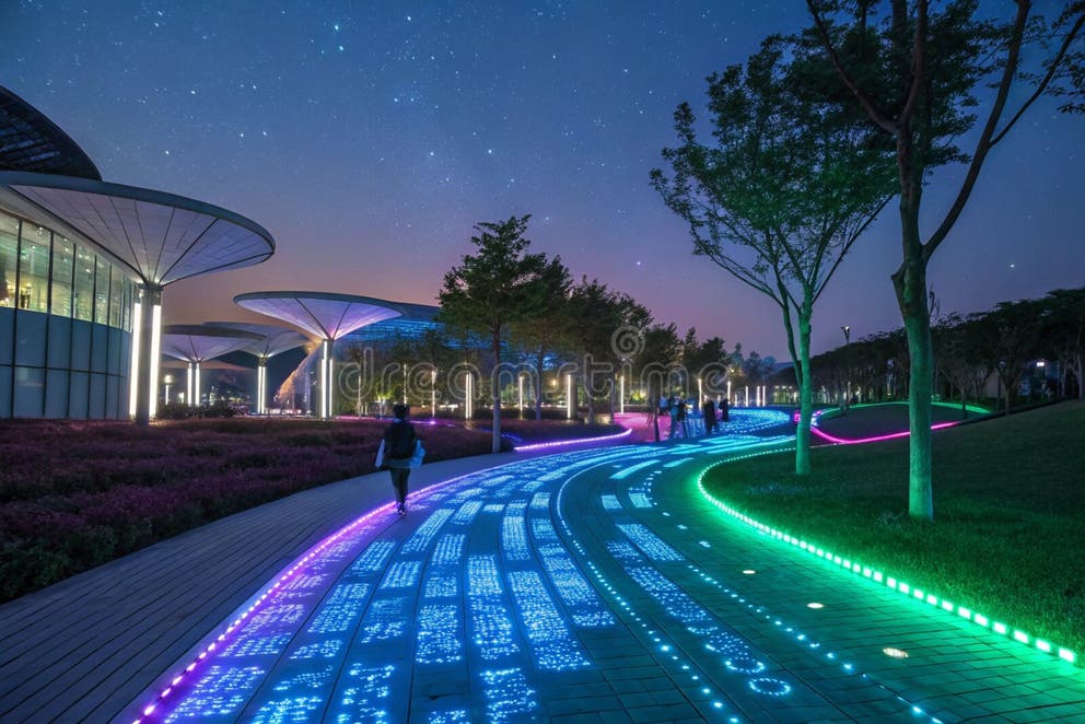 A Vibrant Digital Landscape Filled with Colorful Binary Code and Illuminated Pathways in a ...