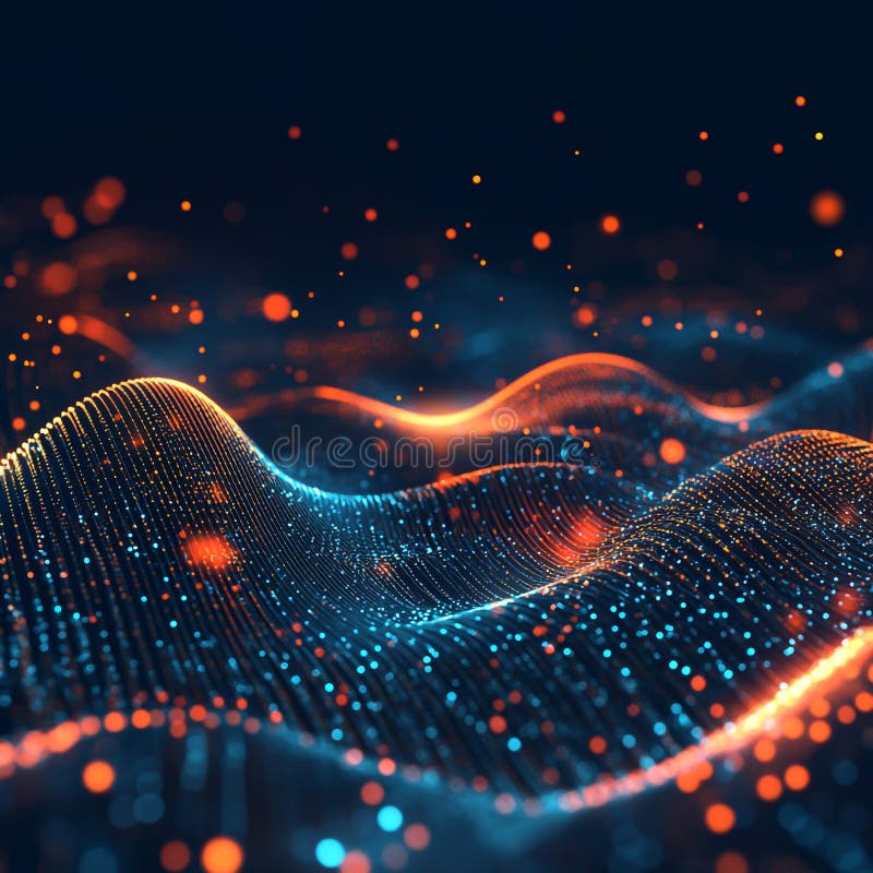 Vibrant Digital Landscape with Data Points and Sound Waves – AI in ...