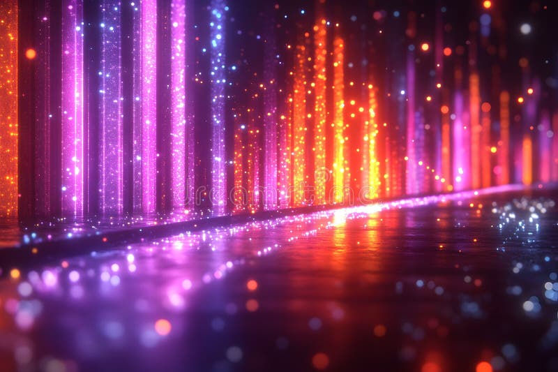 Vibrant Digital Light Show with Neon Particles for Modern Design ...