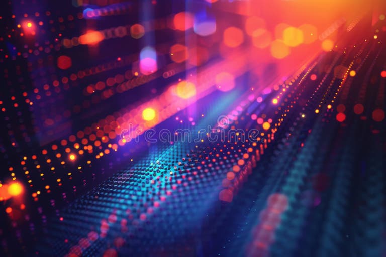 Vibrant Digital Matrix Showcasing Streams of Data and Binary Code ...