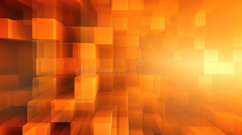 Vibrant Digital Orange Background Stock Illustration - Illustration of ...
