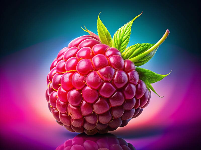Vibrant Digital Raspberry Art Bold Lines Bright Colors and a Rule of ...